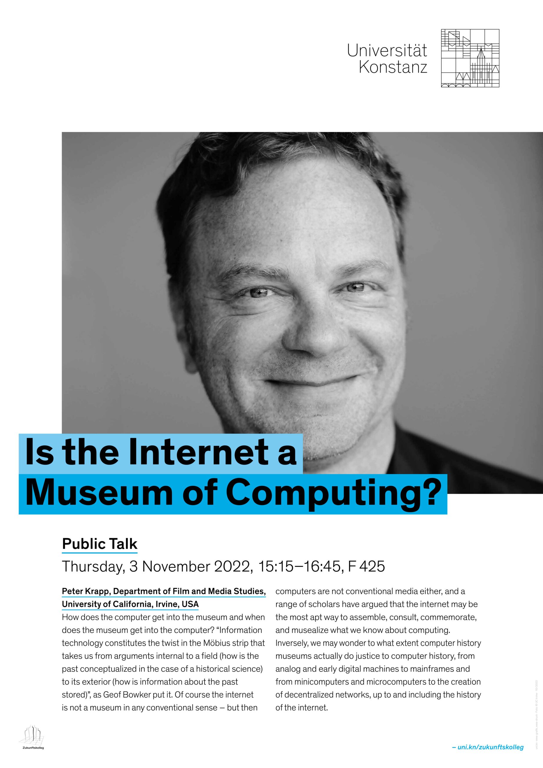 Einladung | Gastvortrag „Is the Internet a Museum of Computing“? – LKM Blog